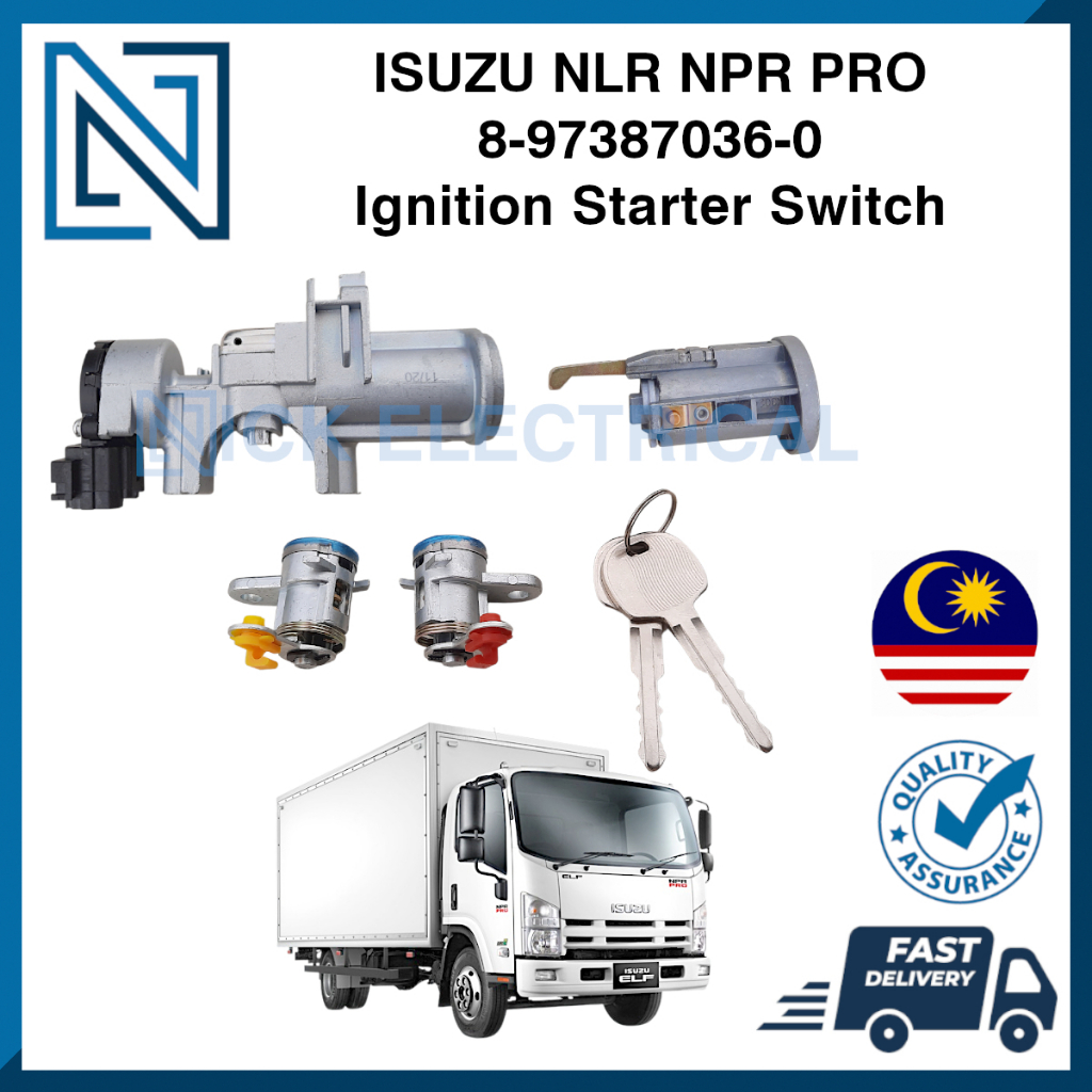 ISUZU NLR PRO NPR PRO Ignition Starter Key Switch Set with Door Lock ...