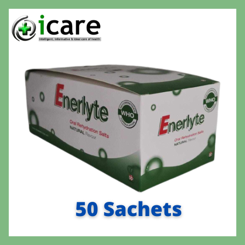ENERLYTE ORAL REHYDRATION SALTS NATURAL FLAVOUR 50'S ( EXP DATE : 09/ ...