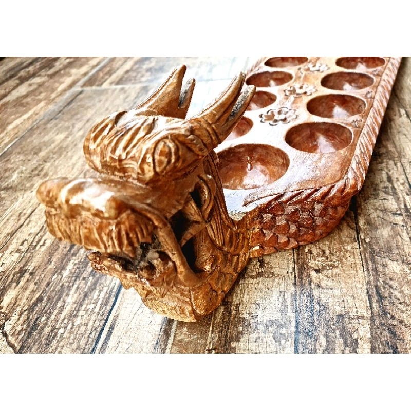 Congkak by Hand make (Carving wood Dragon) | Shopee Malaysia