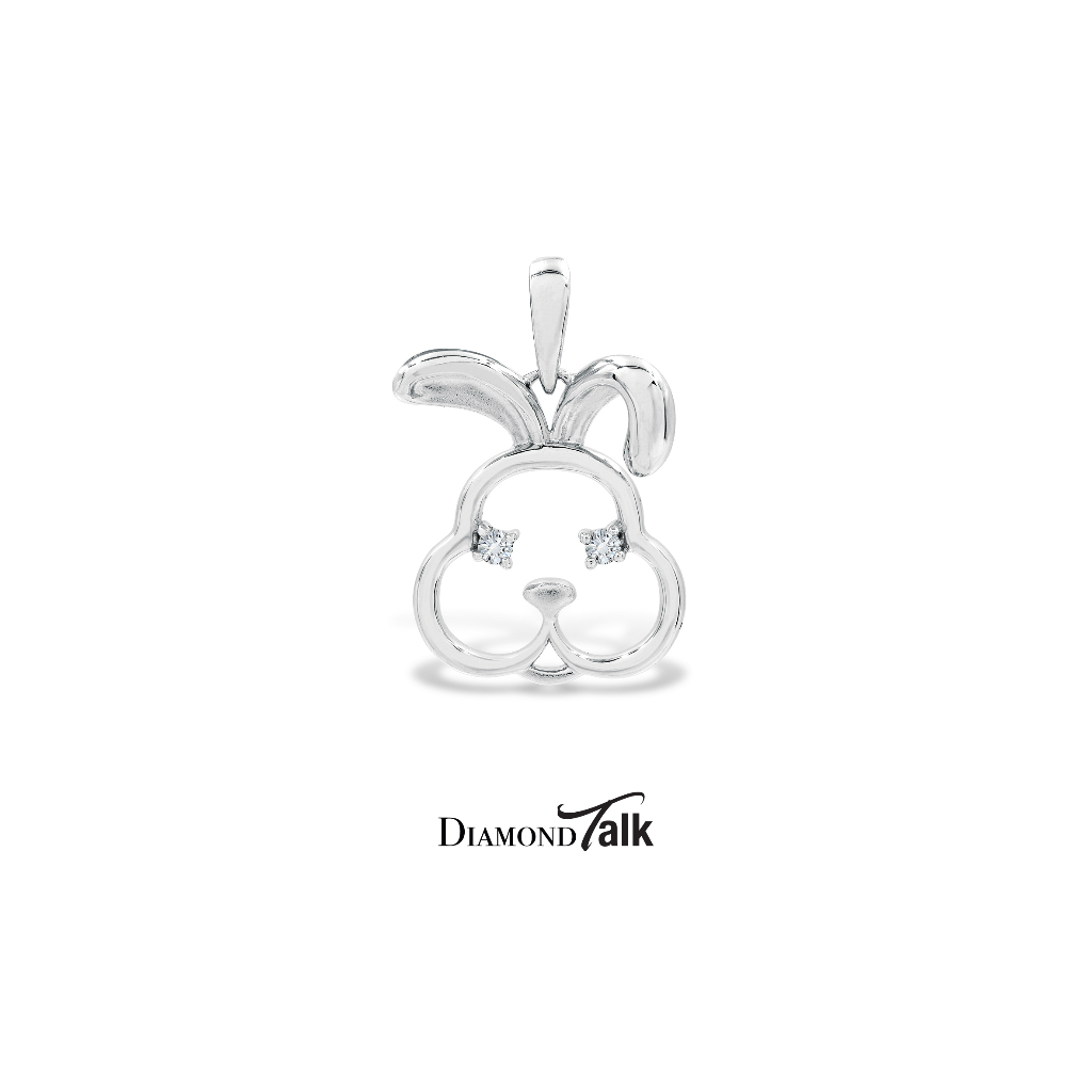 WAH CHAN DiamondTalk Glimmering Rabbit Diamond Pendant PDT00005-A01 ...