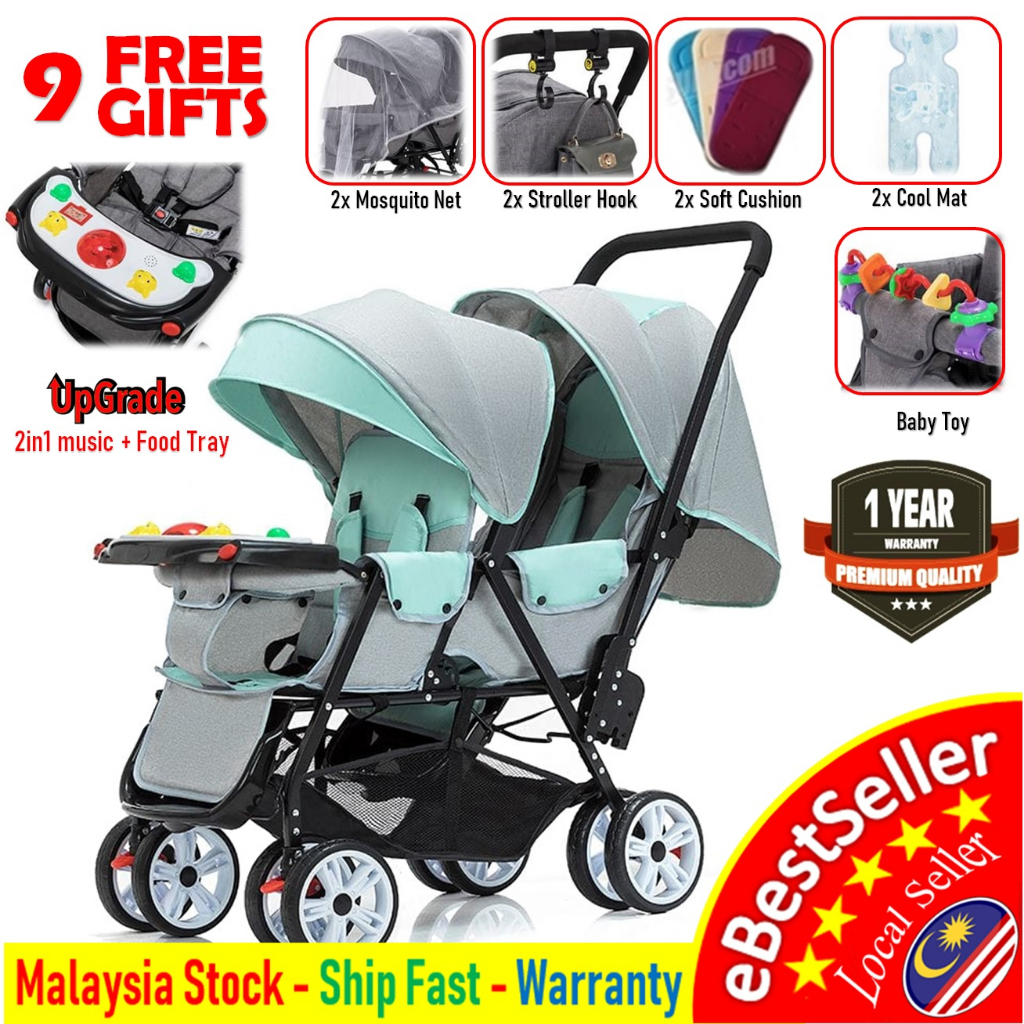 TWIN STROLLER 2 Kids Baby Stroller Double Stroller Twin Stroller Tandem ...