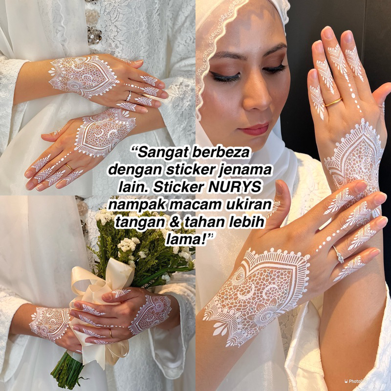 READY STOCK🔥 BORONG STICKER WHITE EXCLUSIVE - sticker inai putih spray ...