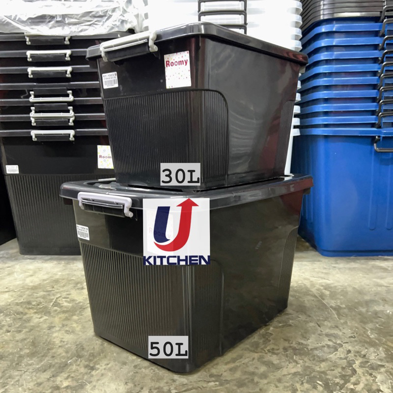 ROOMY 30/50L STORAGE BOX WITH WHEELS | KOTAK SIMPANAN RODA | STORAGE ...