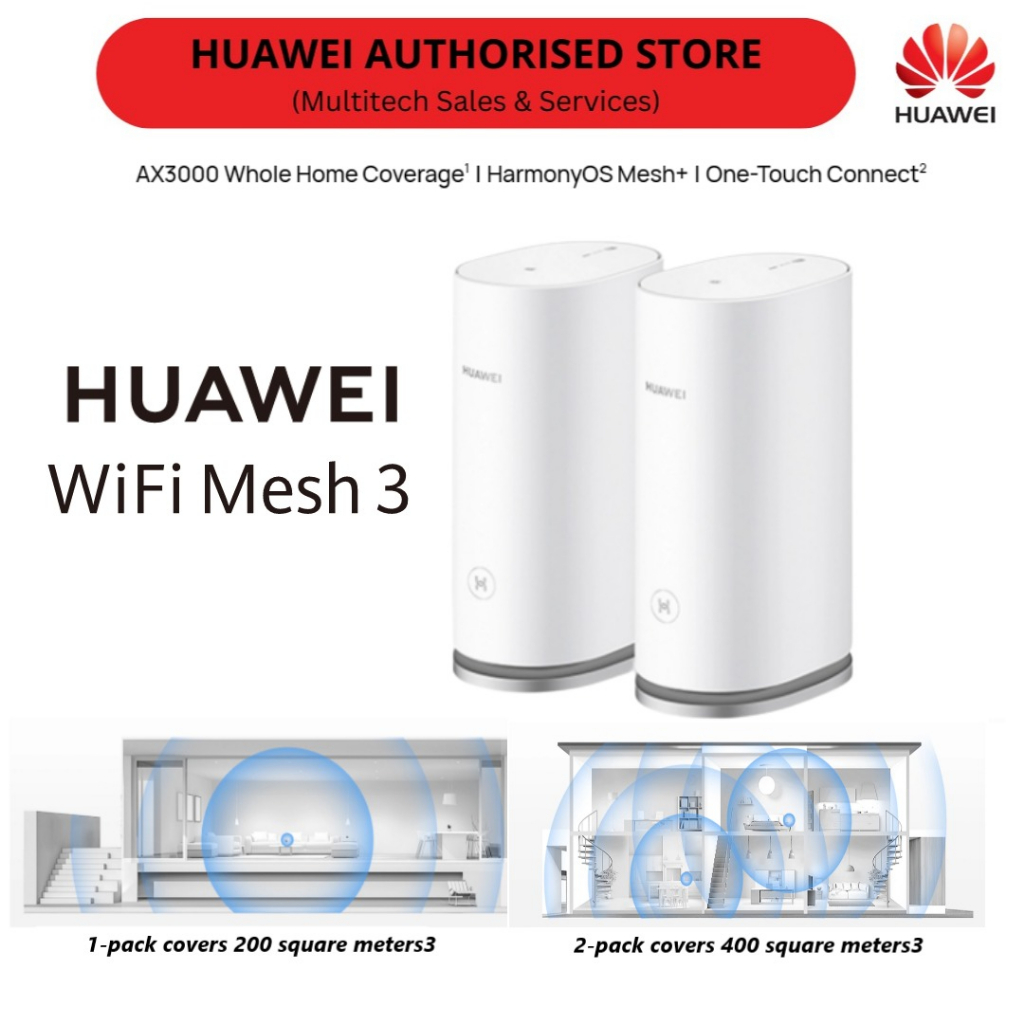 Huawei Wifi Mesh 3 Harmony Os Mesh+ Ax3000 Whole Home Coverage One ...