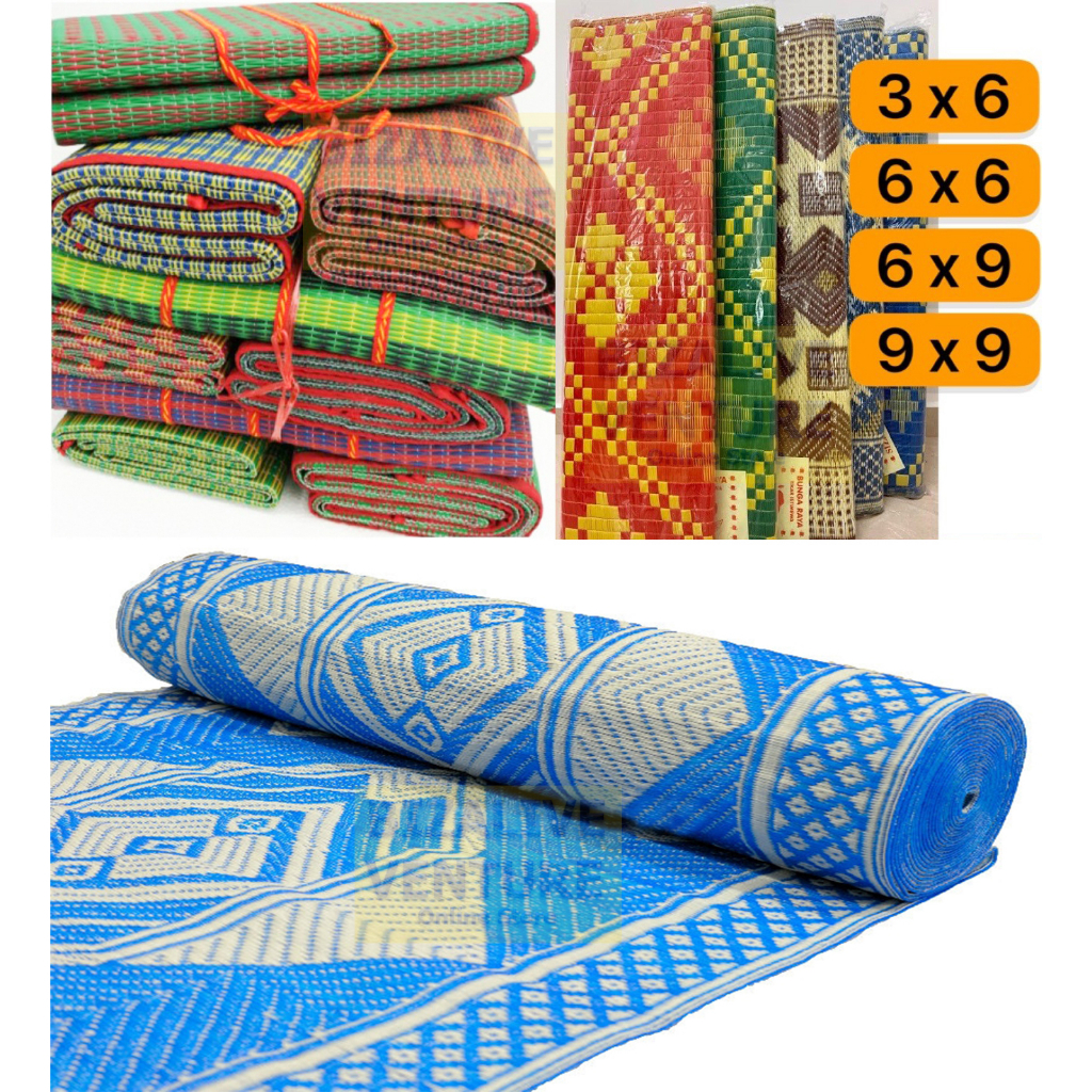 Straw Mat | Foldable Floor Mat | Foldable Picnic Mat | 3x6, 6x6, 6x9 ...