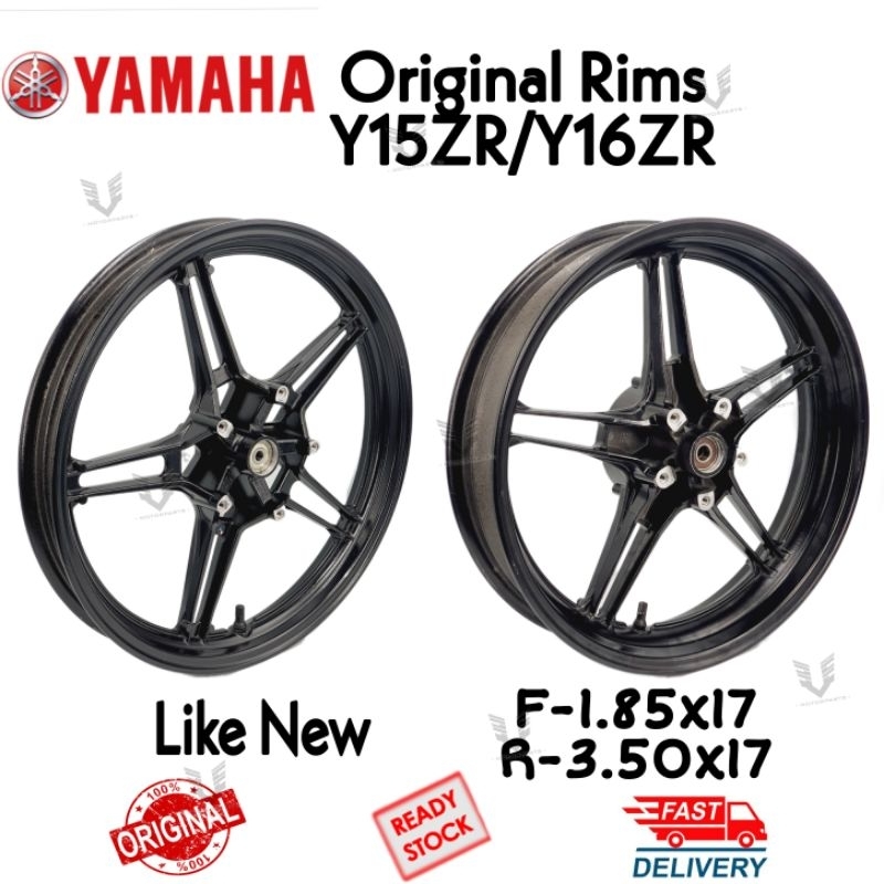 USED ORIGINAL YAMAHA Y15ZR/Y16ZR SPORT RIMS ORI RIM Y15 Y16 ORI VIETNAM RIM BLACK ORIGINAL Y15 ...