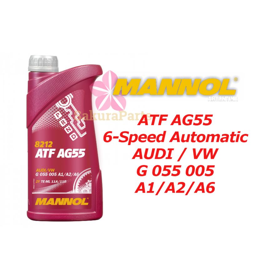 (MADE IN GERMANY) Mannol 8212 ATF AG55 Transmission Fluids 1L for VW / AUDI 6 Speed Automatic ...