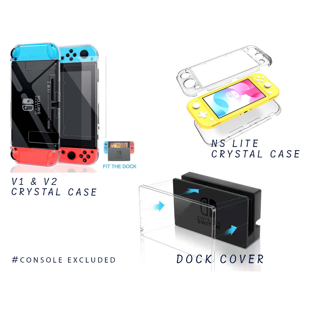 Nintendo Switch V1/V2 Console / Nintendo Switch Lite Crystal Case ...