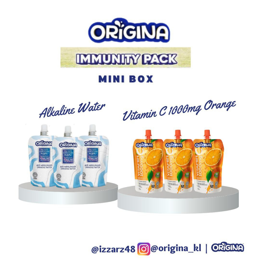 ORIGINA IMMUNITY PACK MIX & MAX ALKALINE WATER & VITAMIN C 1000mg ...