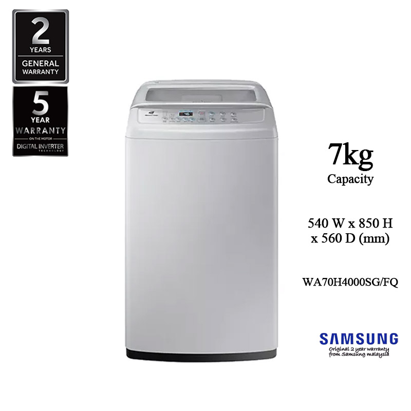 Samsung 7KG Top Load Fully Automated Washing Machine WA70H4000SG/FQ Washer MWM-7ZIRCON MFW-752S ...