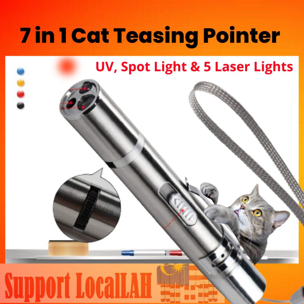 Rechargeable Laser Pointer 7 in 1 Torch Light UV Flash Spot Red Lights ...