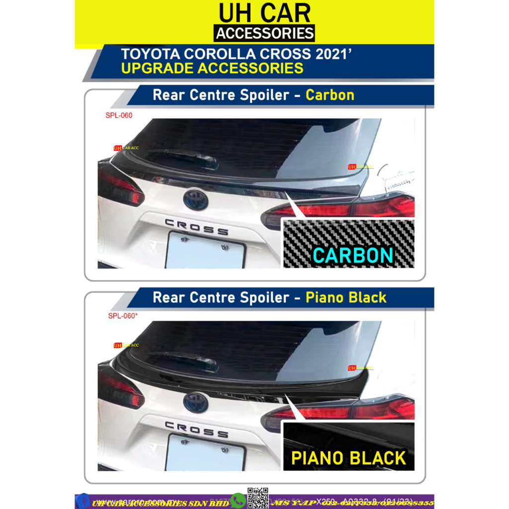 TOYOTA COROLLA CROSS 2020 2021 2022 REAR TRUNK TAILGATE BOOT SPOILER ...