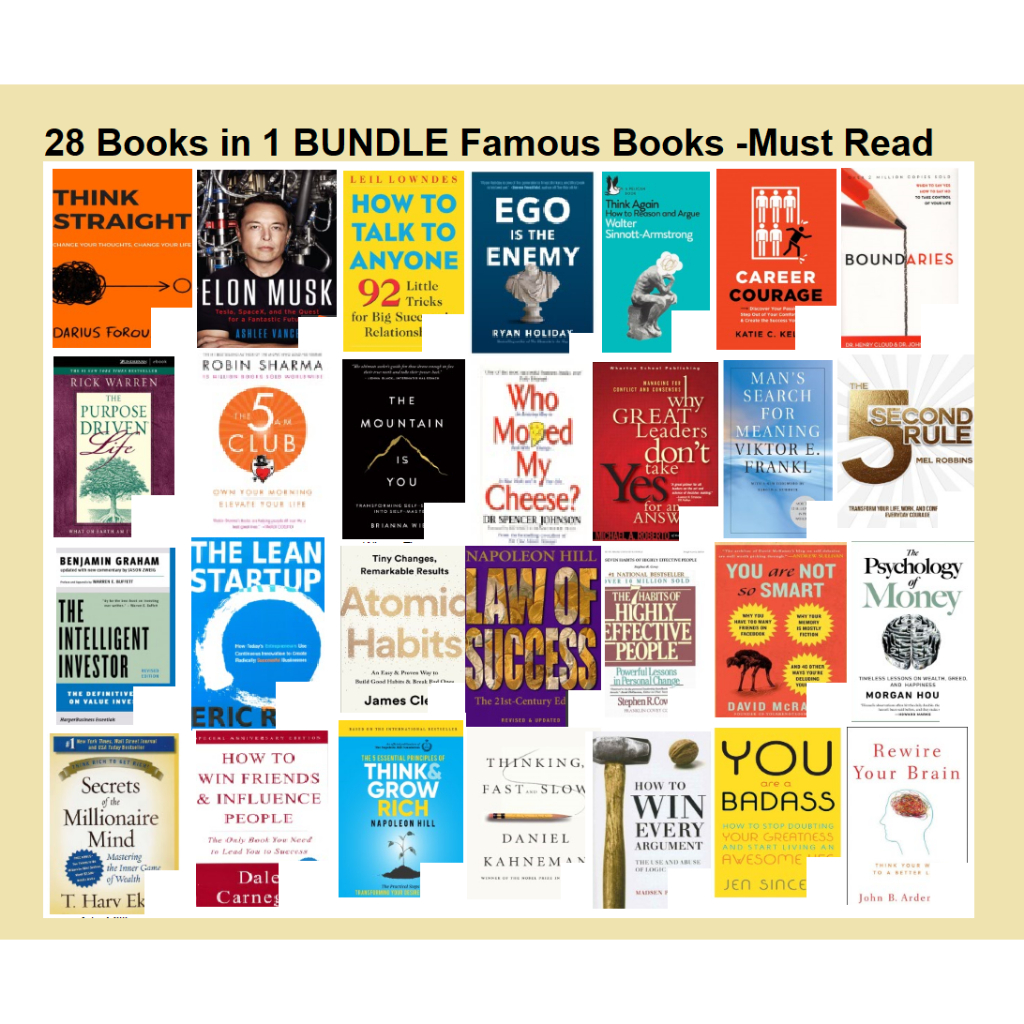 28 in 1 Famous Books Must Read List 5AM Club Ego is The Enemy How to ...