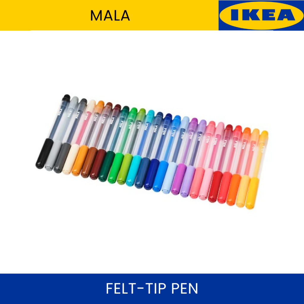 🔥 READY STOCK 🔥 IKEA MALA 24 PCS FELT TIP PEN | Shopee Malaysia