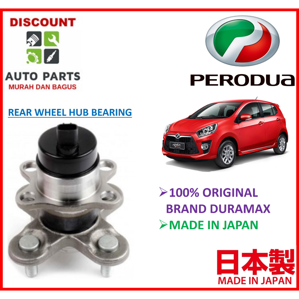 🔥 DURAMAX - MADE IN JAPAN 🔥 PERODUA AXIA REAR WHEEL HUB BEARING ...