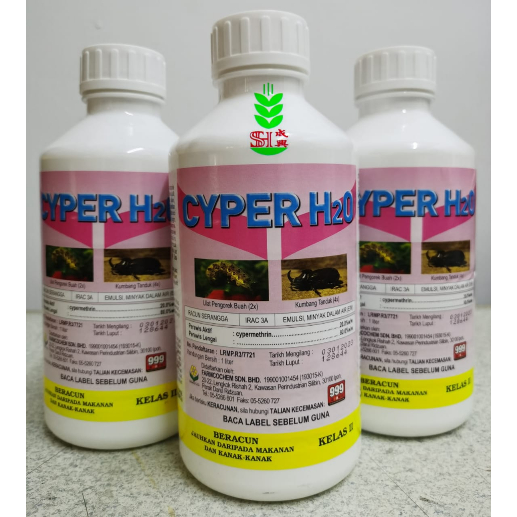 1L Cyper H2O ( Sama Dengan Cyperlex) Cypermethrin 20% Racun Serangga ...