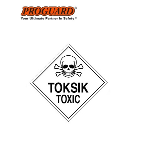 Toxic Toksik Hazardous Waste Substances Safety Labels Sign HS2142S ...