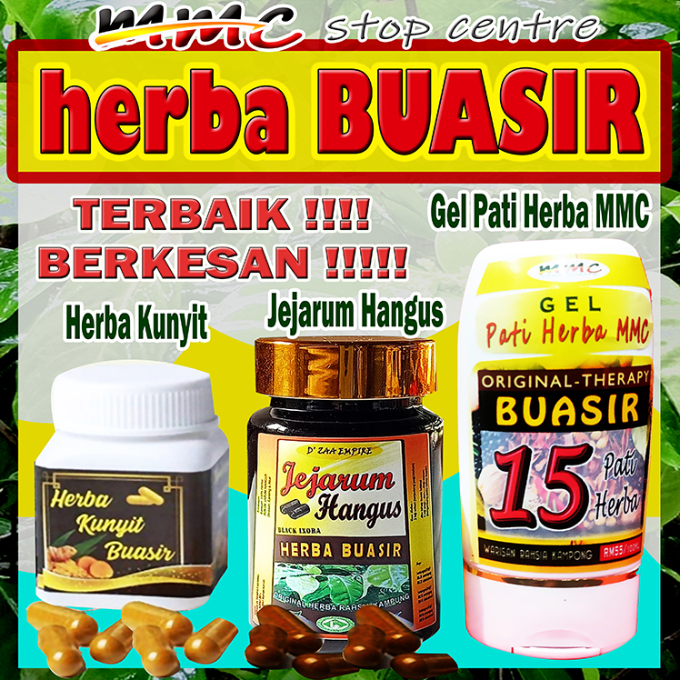 UBAT/HERBA BUASIR- HKB HERBA KUNYIT BUASIR - HERBA BUASIR JEJARUM HANGUS - GEL PATI HERBA MMC ...