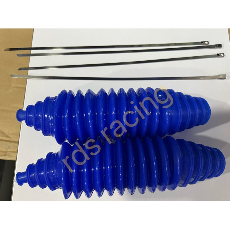 Blue silicone steering rack cover boot universal~free stainless steel ...