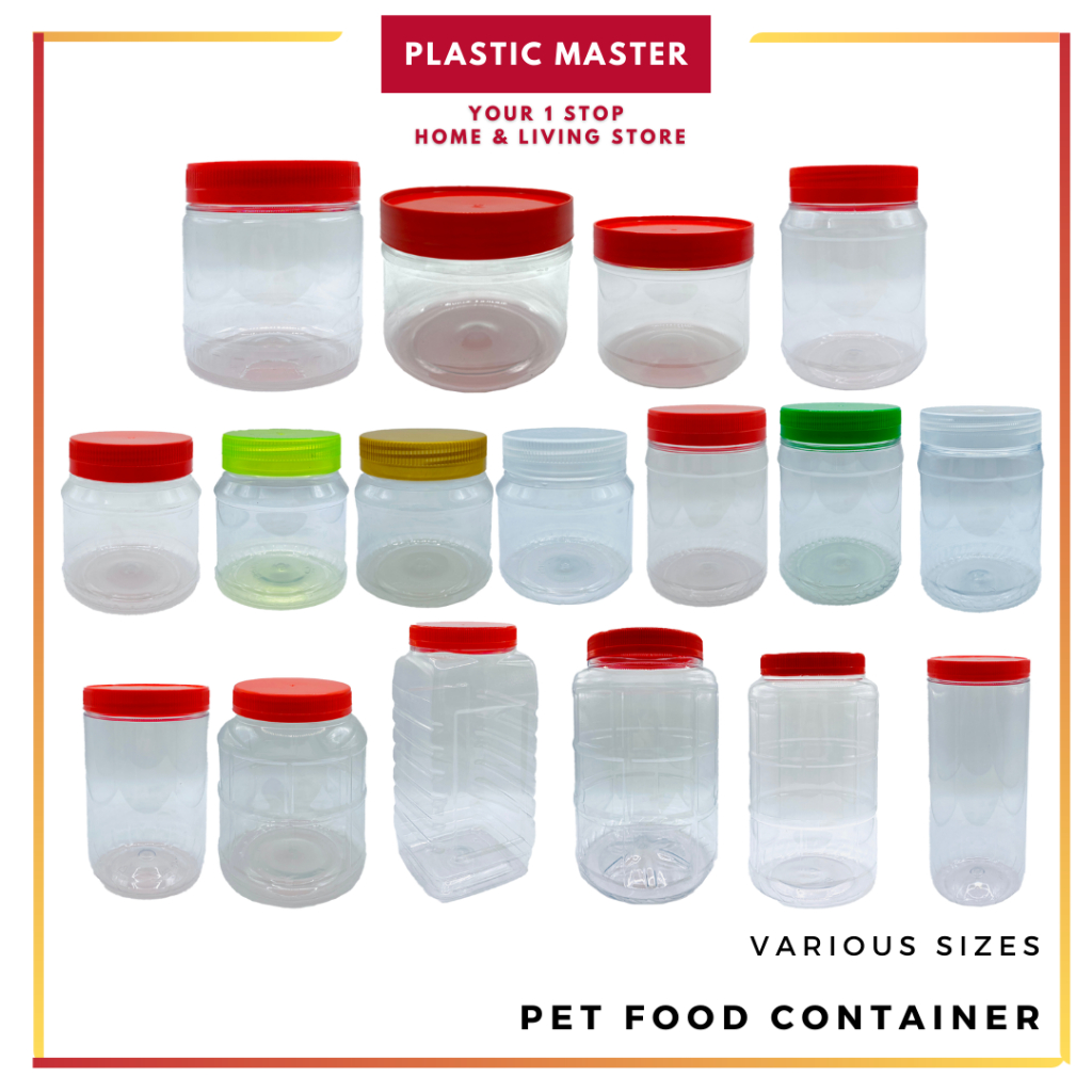 Cookie Jar PET Container Food Container 1PCS Container Storage ...