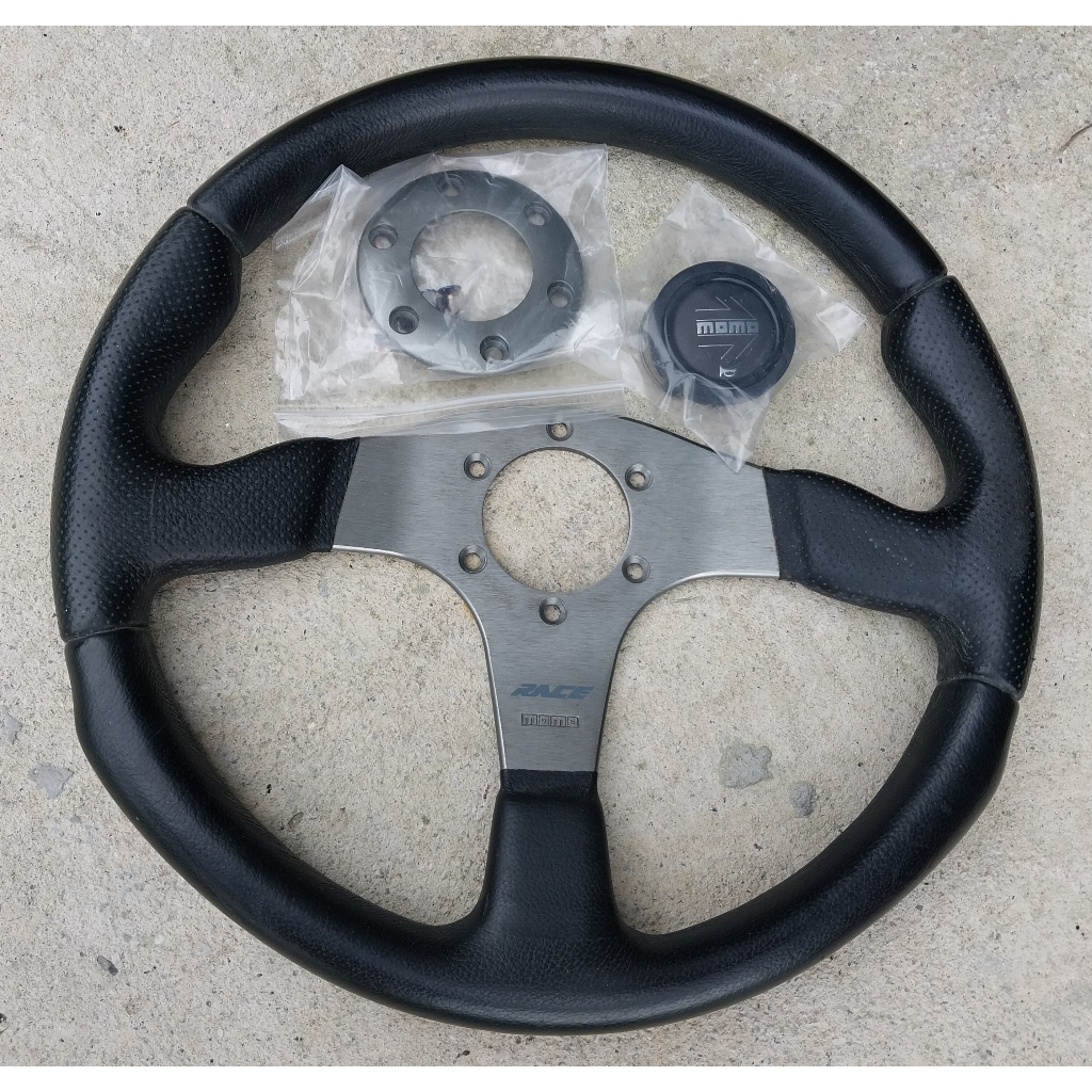 Momo Race steering wheel 350mm used original Italy | Shopee Malaysia