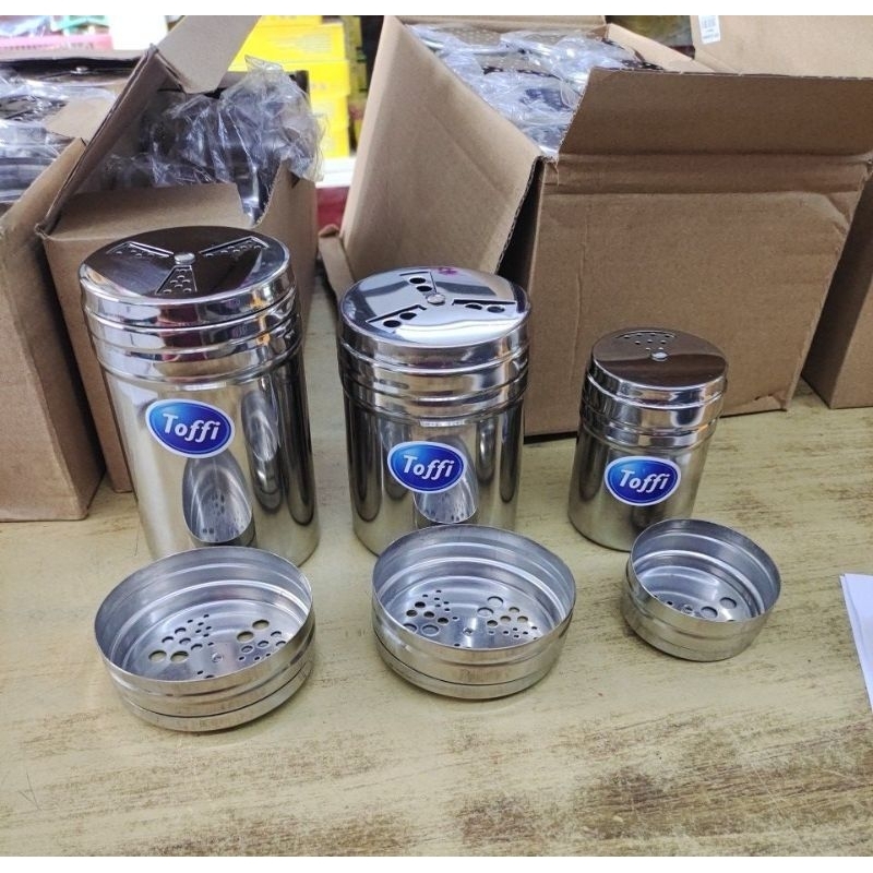 TOFFI Pepper Salt Powder Shaker/ Pengongcang Lada Garam Stainless Steel ...
