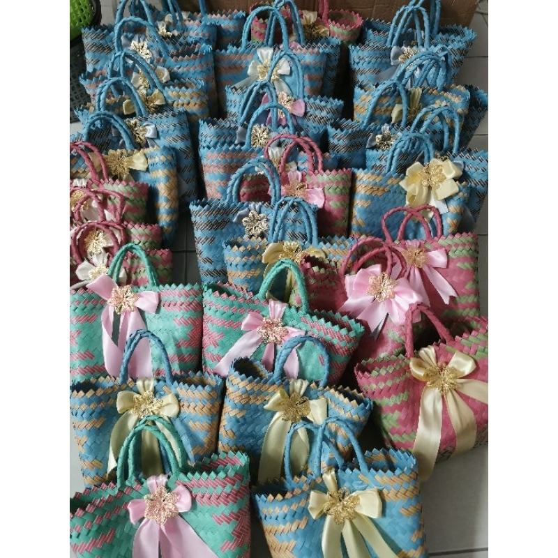 Goodies bag/Beg anyaman/Bakul gift murah/basket/ 手工篮子[Readystock ...