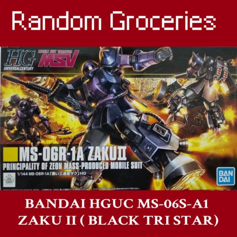 BANDAI HGUC MS-06S-A1 ZAKU II (BLACK TRI STAR) GUNDAM | Shopee Malaysia