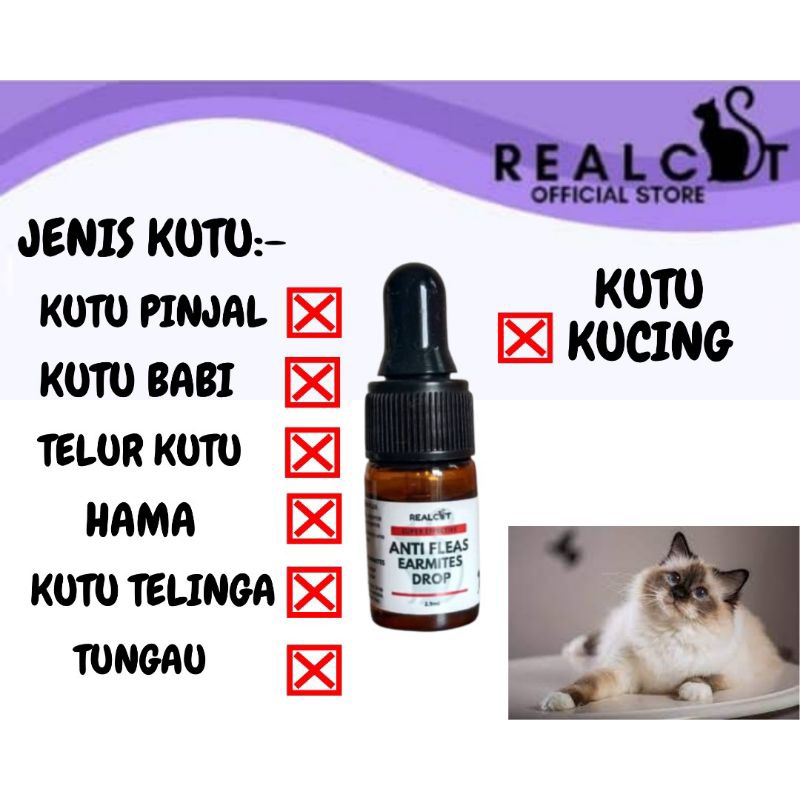 ⭐UBAT KUTU badan Earmites Hama Tungau telur kutu kucing ⭐ | Shopee Malaysia