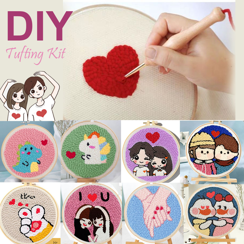 [Valentine Day] Punch Needle Embroidery Starter Kit .DIY Handmade ...