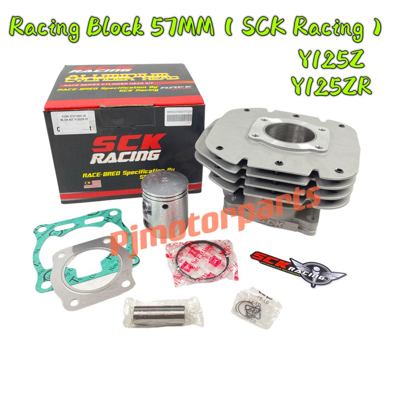YAMAHA Y125Z Y125ZR (100% ORIGINAL SCK RACING) (1 Set) 57MM Racing Cylinder Block & Piston ...