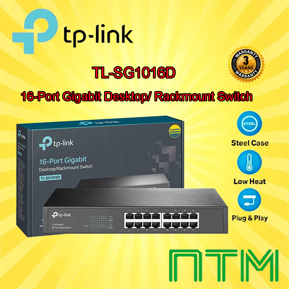 TP-Link TL-SG1016D 16 Port Unmanaged Gigabit Switch NTM | Shopee Malaysia
