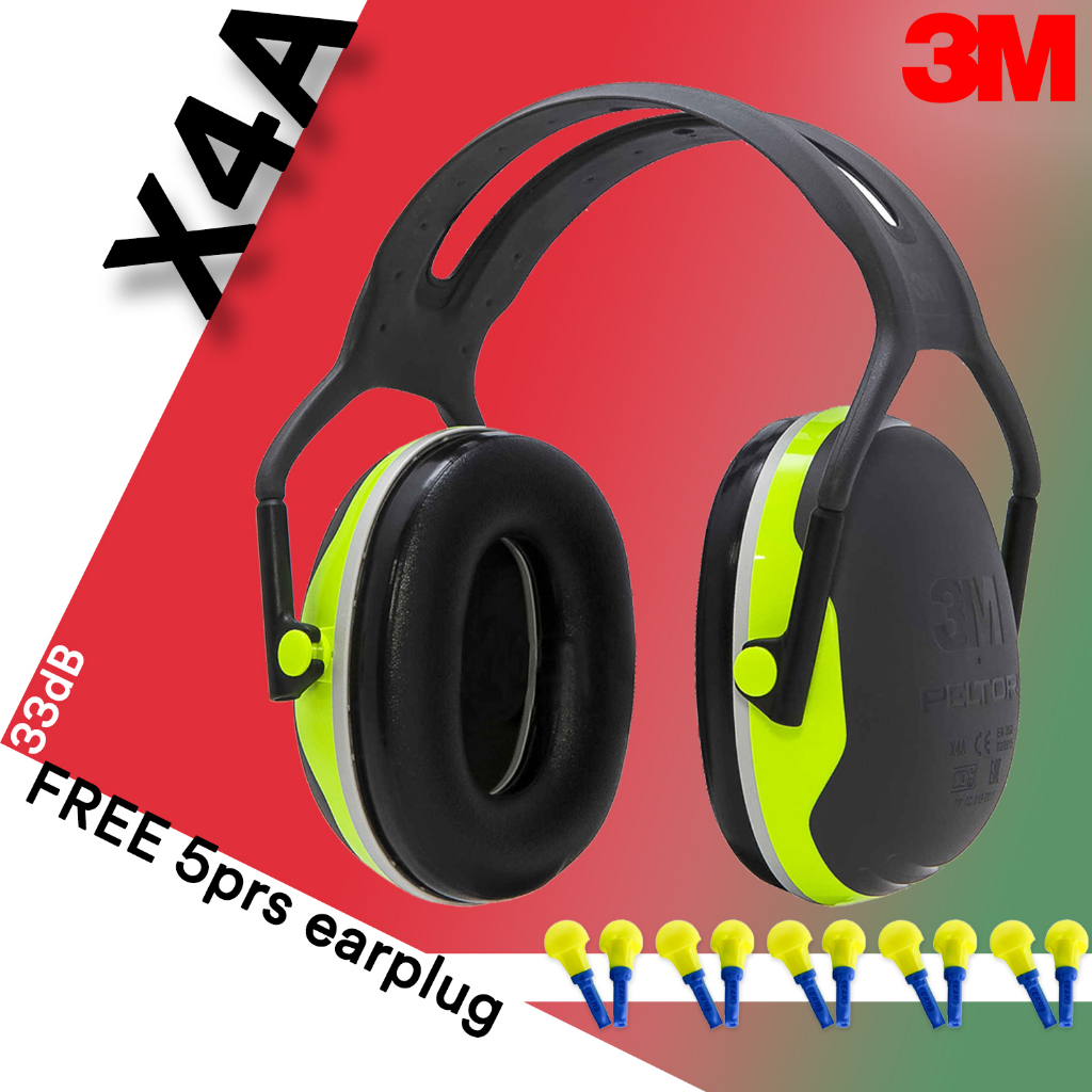 3M X4A Peltor X4 Series Over-The-Head Safety Ear Muff/ Earmuff/ SNR 33 dB/ CSA Class AL/ 234g ...