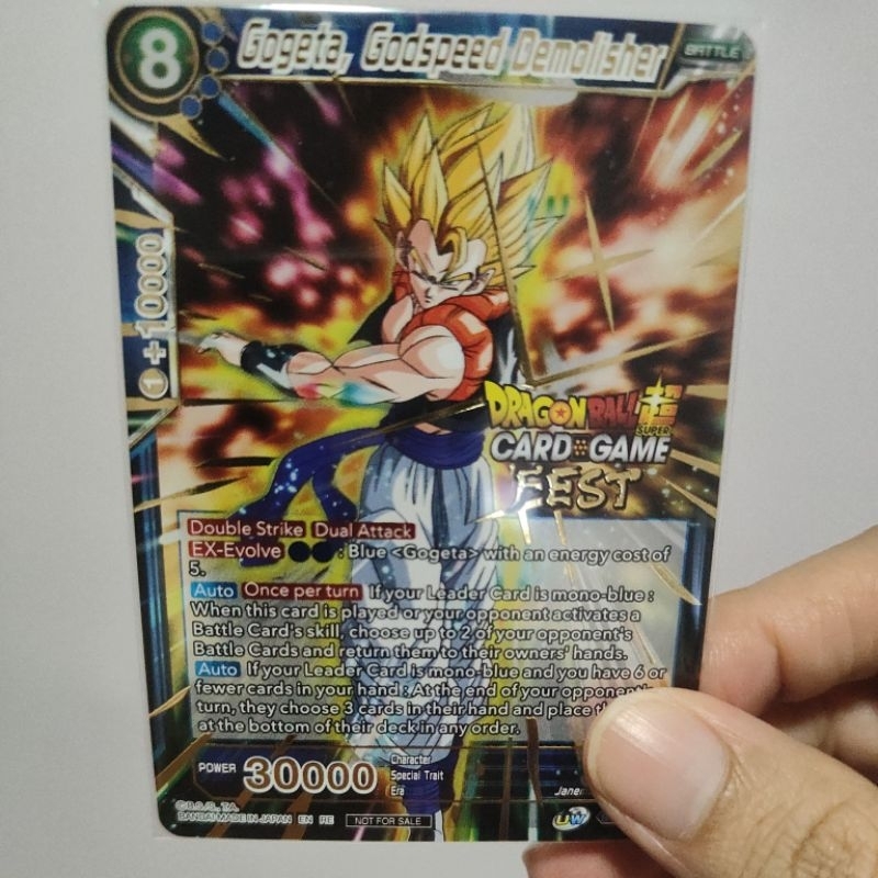 Dragon Ball Super TCG I BT12-038 SR Gogeta, Godspeed Demolisher (Card Game Fest 2022) | Shopee ...