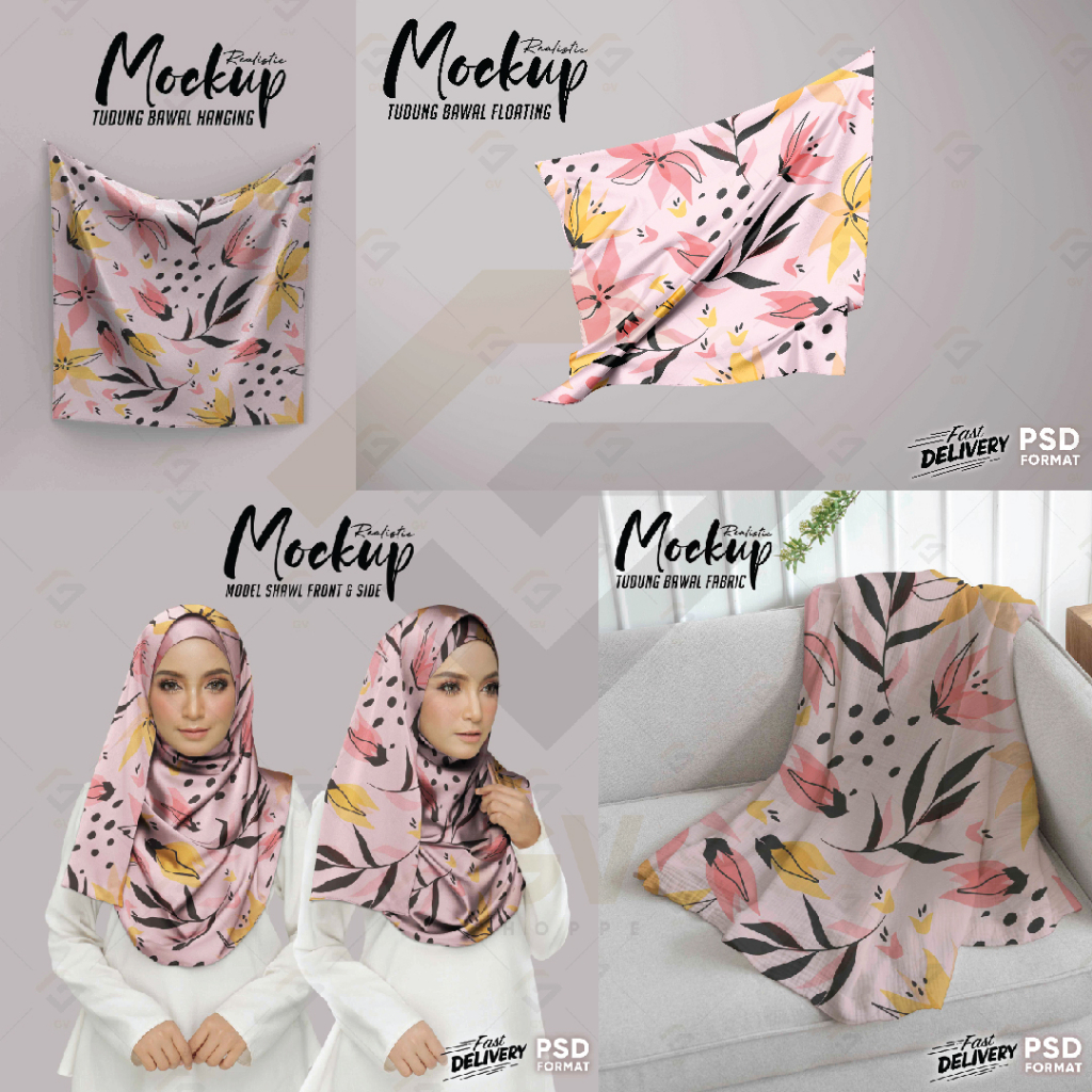 🔥𝗙𝗔𝗦𝗧 𝗗𝗘𝗟𝗜𝗩𝗘𝗥𝗬🔥 BUNDLEPACK 10set Premium Mockup Editable Hijab Tudung ...