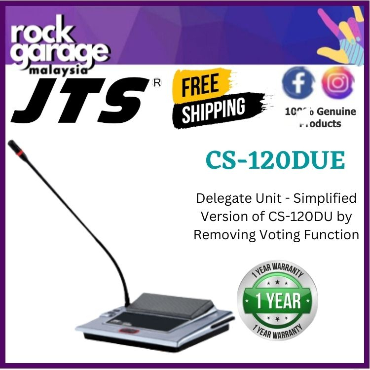 JTS CS-120DUE Delegate Unit - Simplified Version of CS-120DU by Removing Voting Function ...