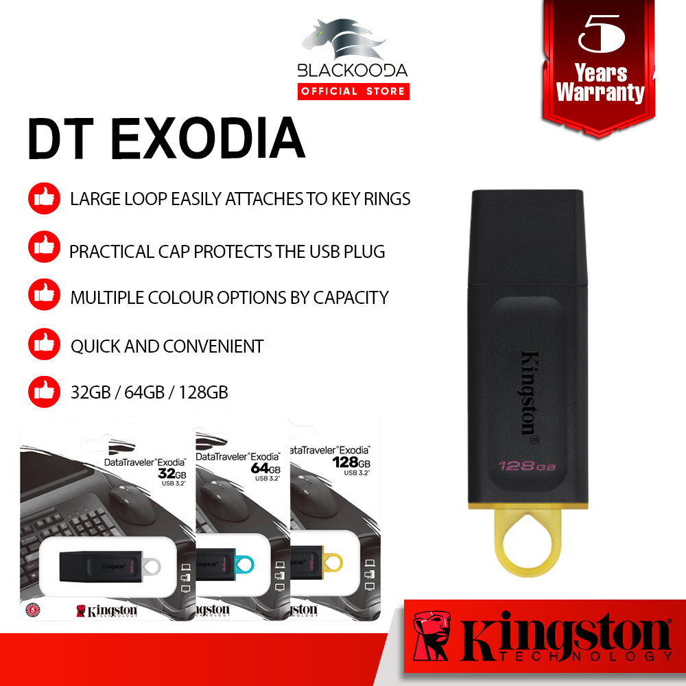 Kingston DataTraveler Exodia DTX USB 3.2 Flash Drive (128G/64G/32G) | Shopee Malaysia