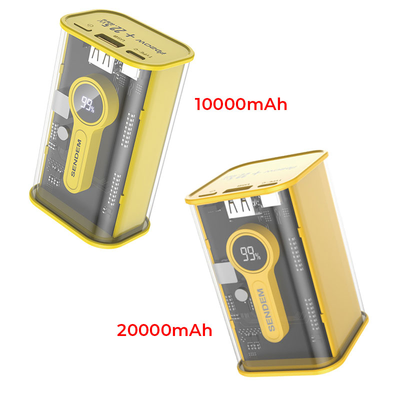 SENDEM PH30/PH40 Transparent Visible Fully Compatible Power Bank Dual ...