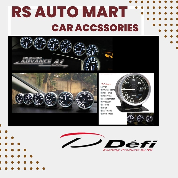 DEFI A1 60 MM RGB COLOUR Meter Gauge Advance Gauge Defi Meter include ...