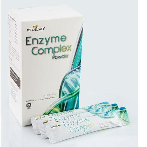 Excelab Enzyme Complex Powder Apple Flavor 30 x 5g Sachets Exp: 04/2026 ...