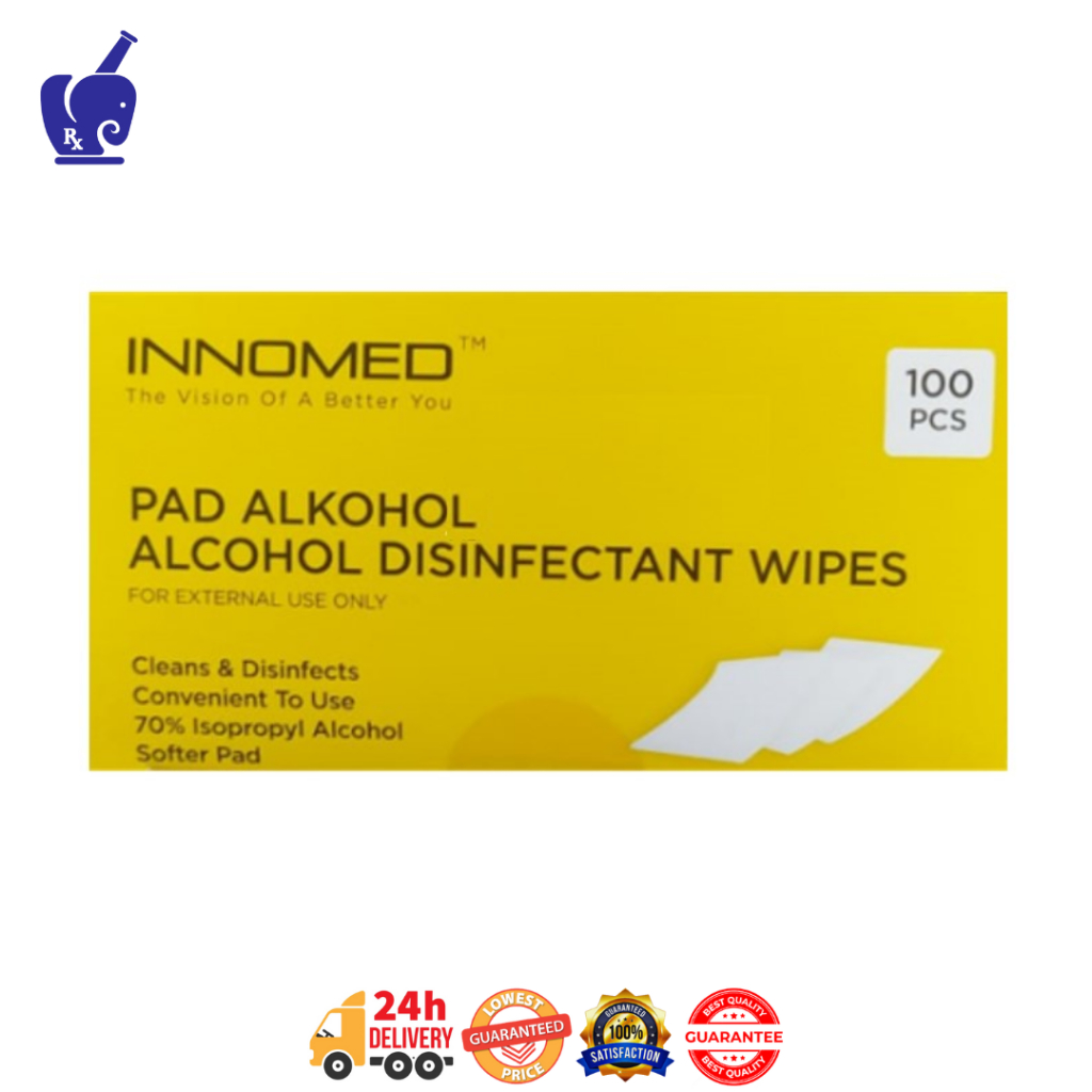 Innomed Alcohol Pad Disinfectant Wipes 100 pcs | Shopee Malaysia