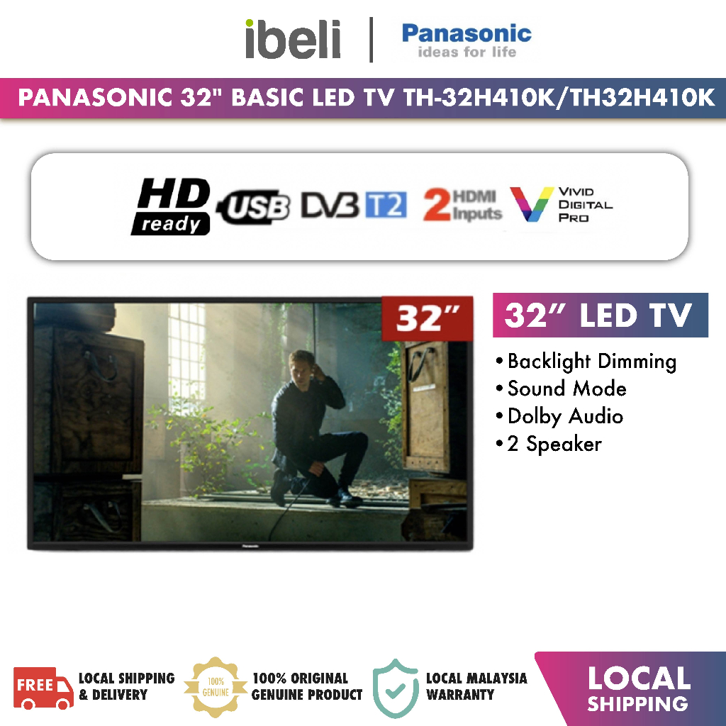 [CLEARANCE] Panasonic Basic LED TV (32") TH-32H410K/TH32H410K | Shopee ...