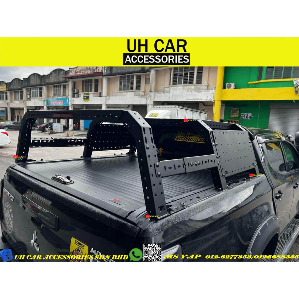 UNIERVERSAL RANGER HILUX NAVARA TRITON DMAX BT50 TJM BED RACK ROLL BAR ...
