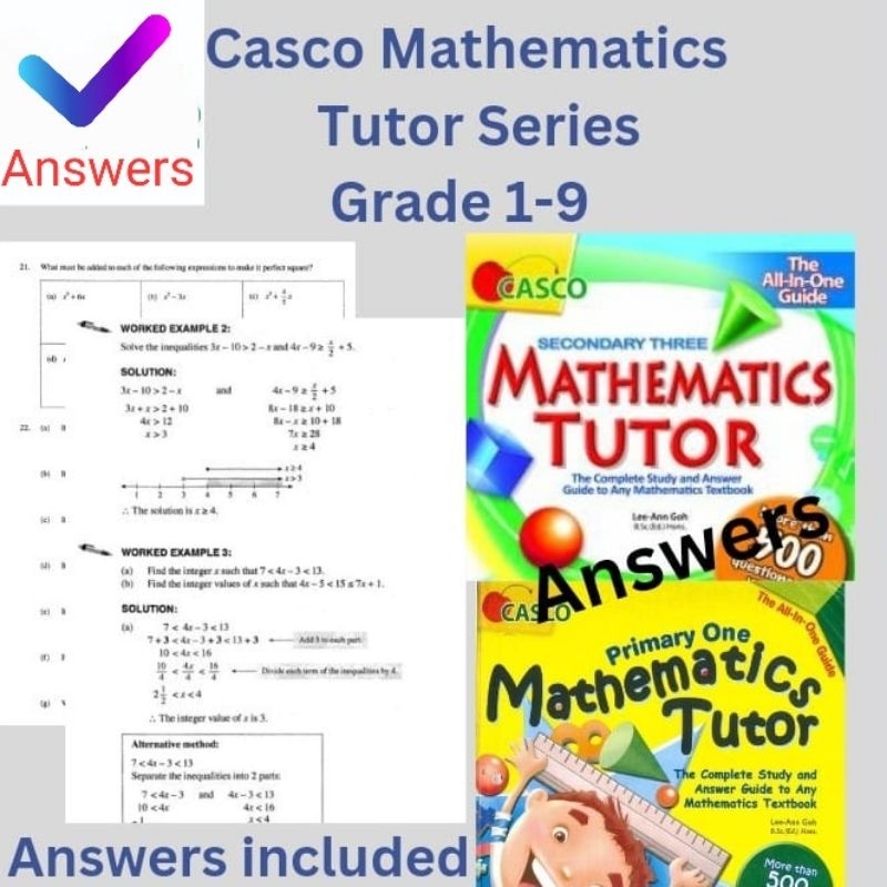 SC.14🌟Casco Mathematics Exercises🌟Answers🌟 | Shopee Malaysia