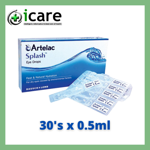 ARTELAC SPLASH EYE DROPS 0.5ML 30'S ( EXP DATE : 02/2025 ) | Shopee ...