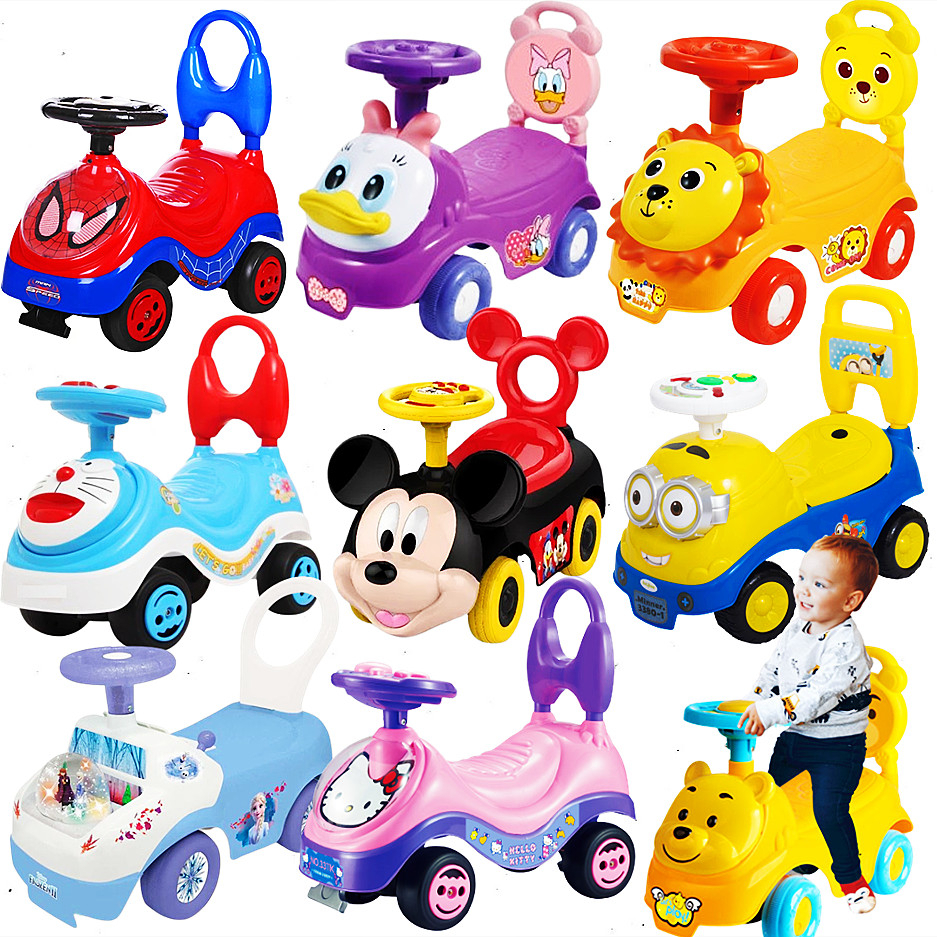 PROMOTION Cartoon Baby Kid Ride On Push Car with Music Horn Steering ...