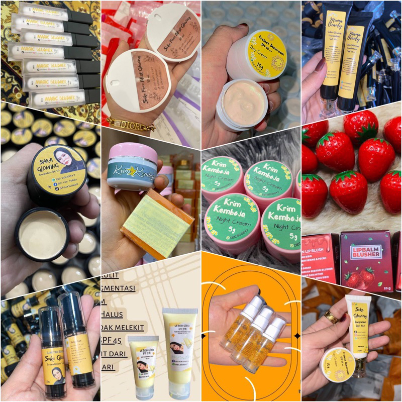 SAKA GLOWING FOUNDATION SPF 50 / SAKA FACE MIST GLOWING / SAKA ...