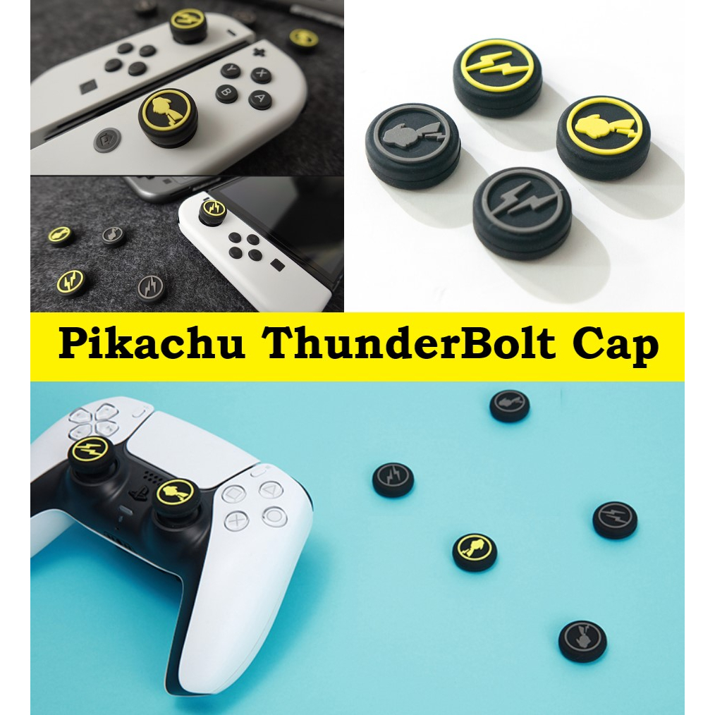 Pikachu Thunderbolt Project Thumb Grip Cap (Nintendo Switch/PS5/PS4 ...