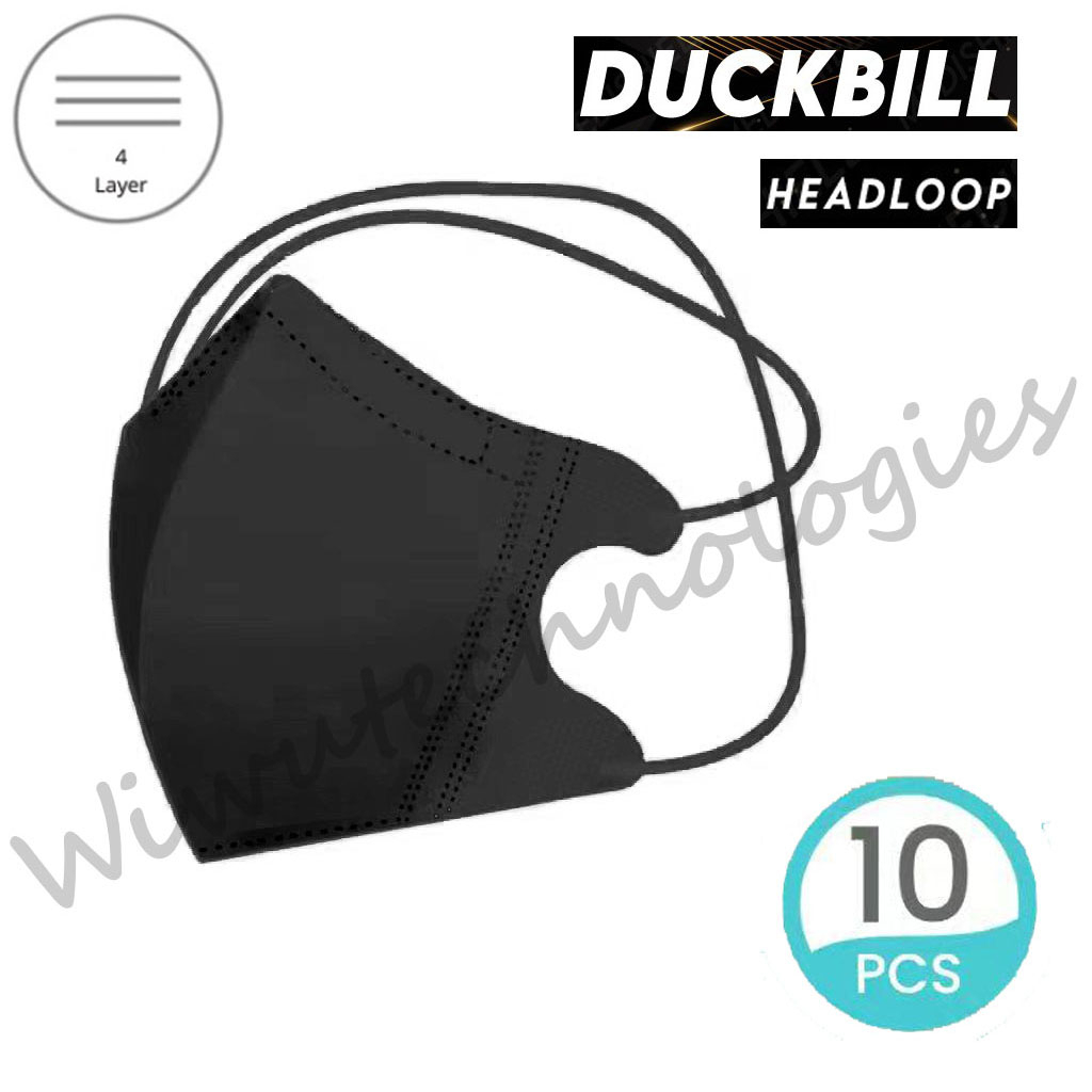 DuckBill Mask Face Mask Duckbill 4ply 4 layer non Medical Mask 3D Mask Pelitup Muka Earloop ...