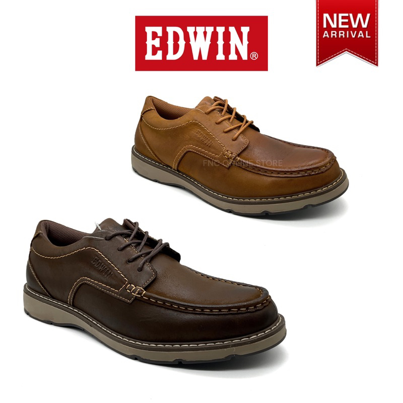 EDWIN Men's Leather Comfort Loafer Shoes / Kasut Kulit Lelaki Brown ...